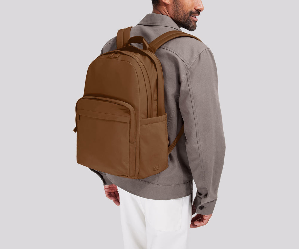 Amaro Brown Large Lightweight Backpack for Travel | Away