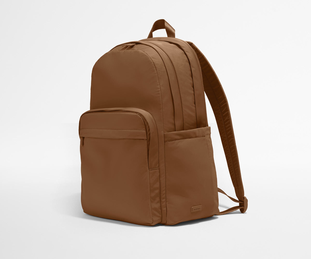 Amaro Brown Large Lightweight Backpack for Travel | Away