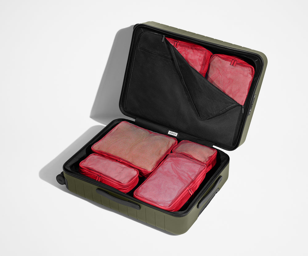 Suitcase Packing Cubes Set of 6: Cherry Red | Away