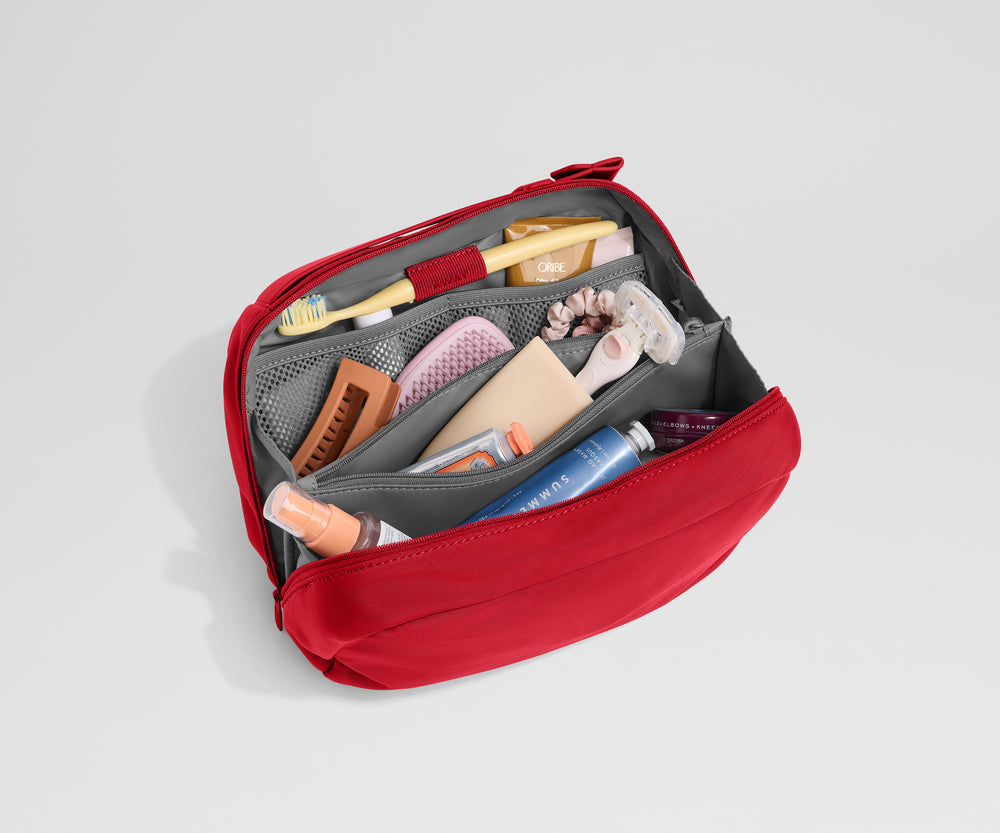 Large Toiletry Bag in Cherry Red | Away: Built for modern travel