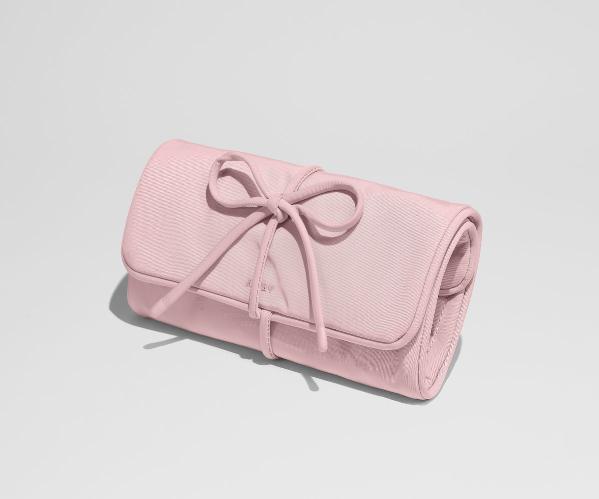 Pink Featherlight Travel Jewelry Roll & Organizer | Away: Built for ...