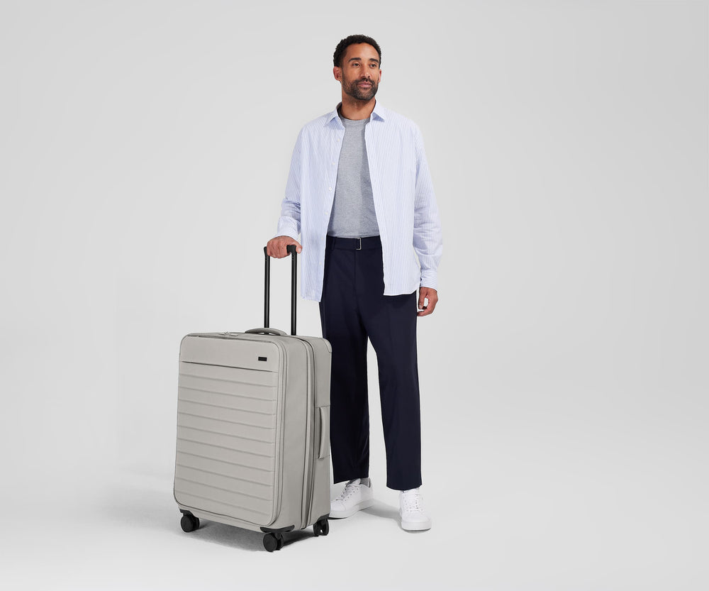 Cloud Gray Large Soft Shell Suitcase: Checked Luggage | Away
